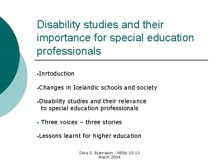 Disability studies and their importance for special education