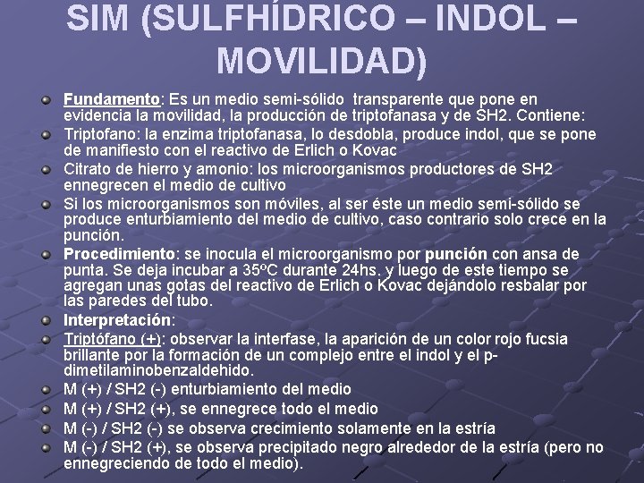 Pruebas bioqumicas de identificacin Prof Dr Marcos Colmn