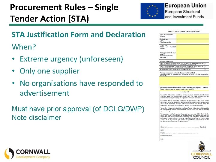 European Structural and Investment Funds Masterclass How to