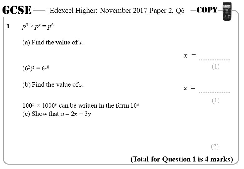Indices Multiplying Dividing Higher GCSE Questions These questions
