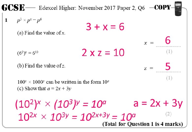 Indices Multiplying Dividing Higher GCSE Questions These questions