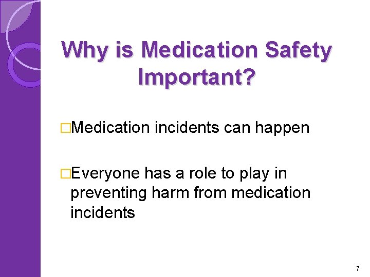 Basics of Medication Safety Welcome and Introductions 2
