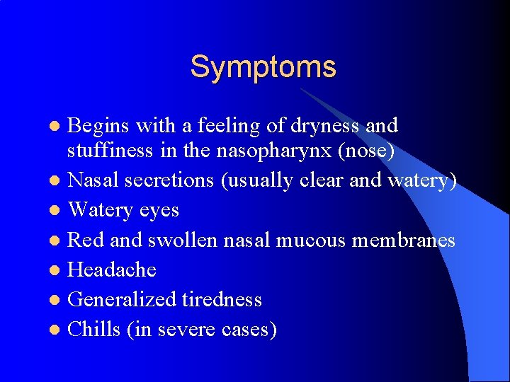 The Common Cold Created by VSU Student Health