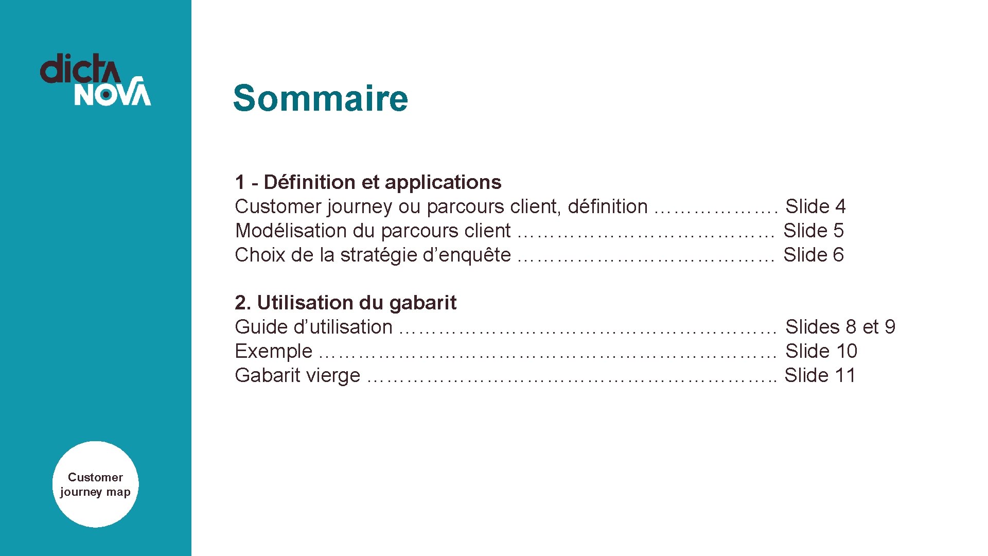 Gabarit Parcours client et enqute de satisfaction Propos