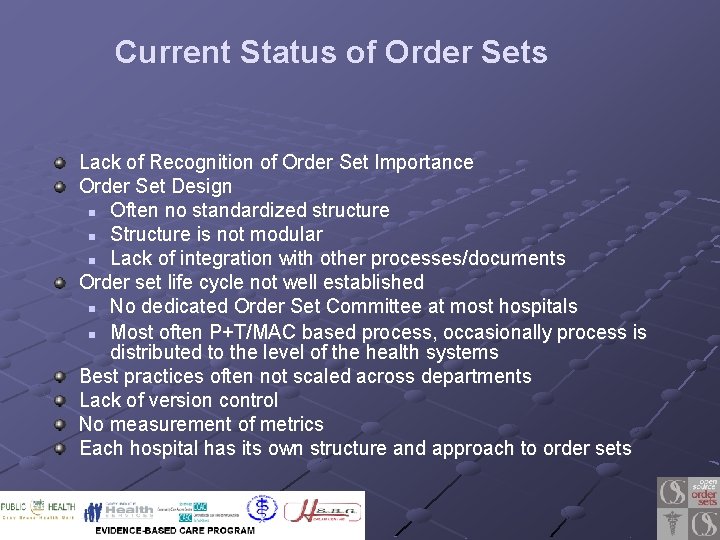 GBHN Order Sets An effective solution to the