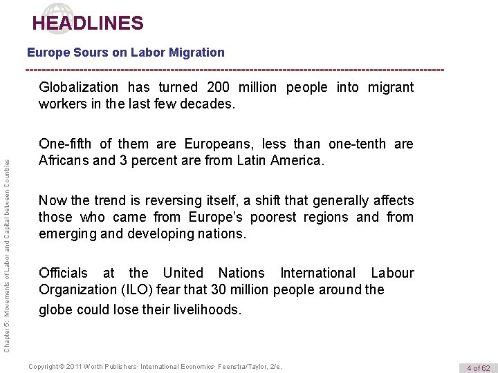 1 Movement of Labor between Countries Migration Effects