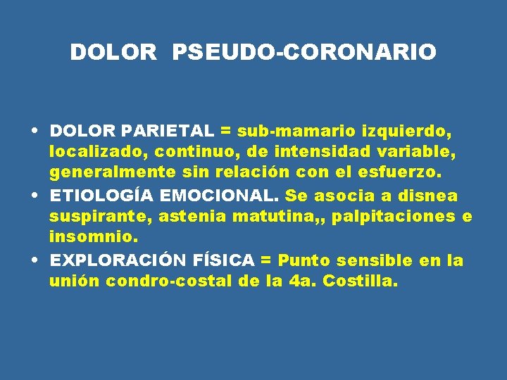 DOLOR TORCICO Dr David Prez Lora TIPOS DE