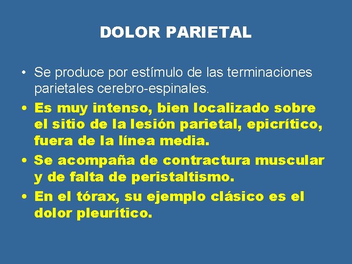 DOLOR TORCICO Dr David Prez Lora TIPOS DE