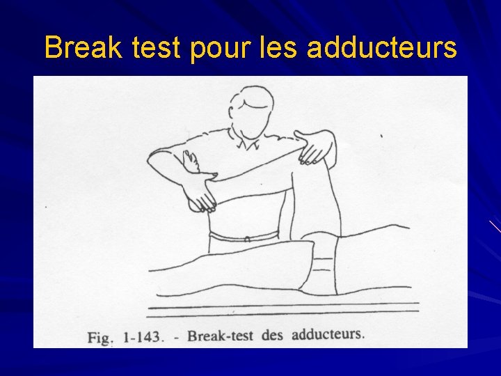 TESTING DE LA HANCHE TESTING DE LA HANCHE