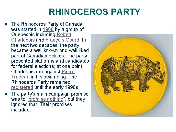 SOCIAL STUDIES 30 ROLE OF POLITICAL PARTIES IN