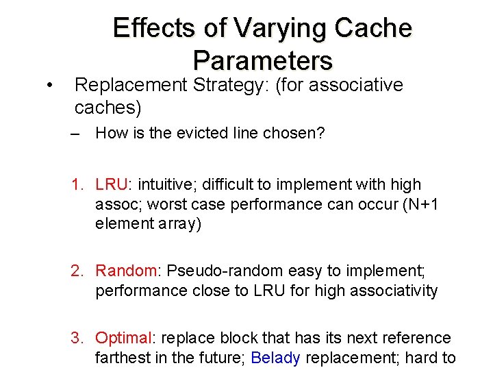 CDA 5155 Associativity in Caches Lecture 25 New