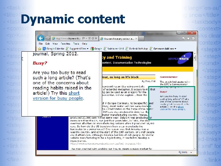 Can you explain that again DITA for Beginners
