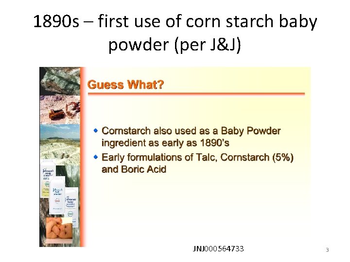 Corn Starch A Known Safer Substitute for Talc