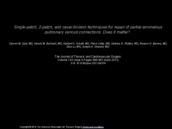 Singlepatch 2 patch and caval division techniques for
