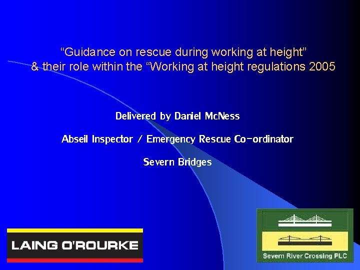 Guidance on rescue during working at height their