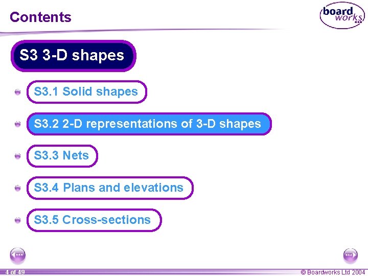Contents S 3 3 D shapes A S