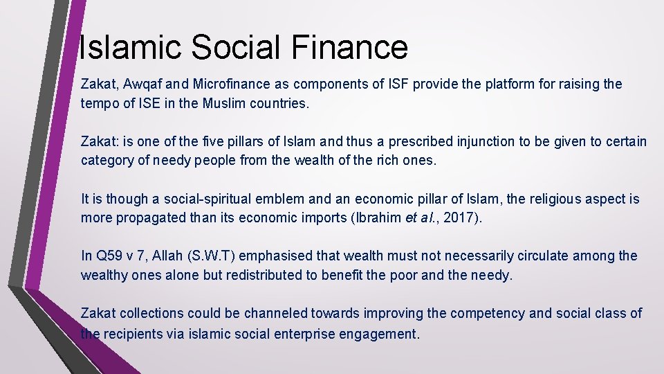 A Systematic Synthesis of the Islamic Social Finance