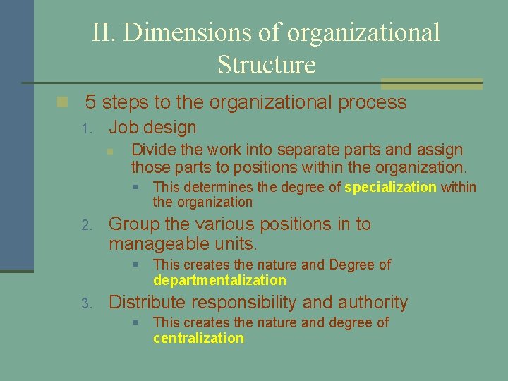 Organizational Management Chapter 4 I What is an