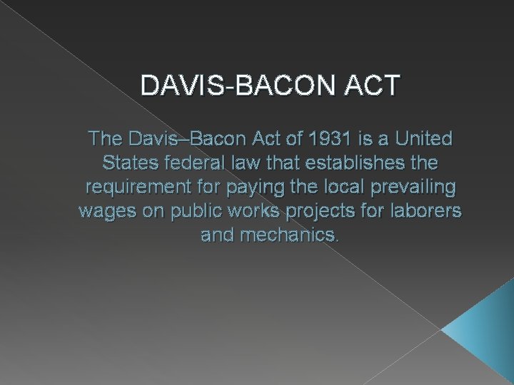 PREVAILING WAGE QUALIFICATION BASED SELECTION David E Woolley