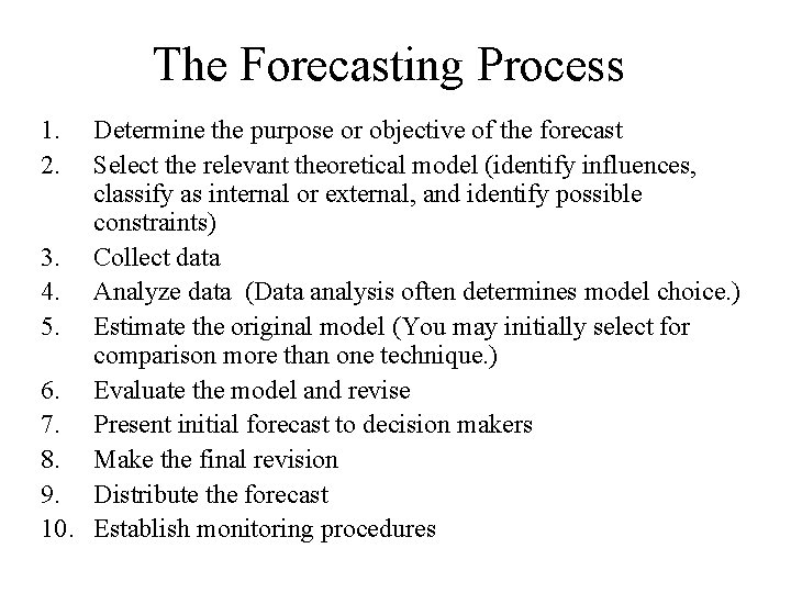 Business Forecasting Skills needed to become a business