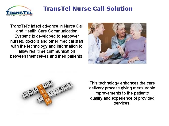 Trans Tel Medical Nurse Call System Trans Tel