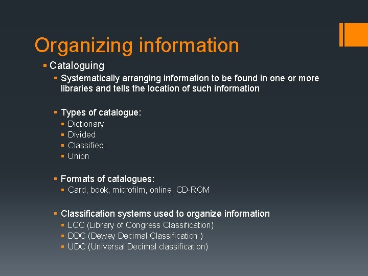 INFORMATION LITERACY What is information Information is knowledge