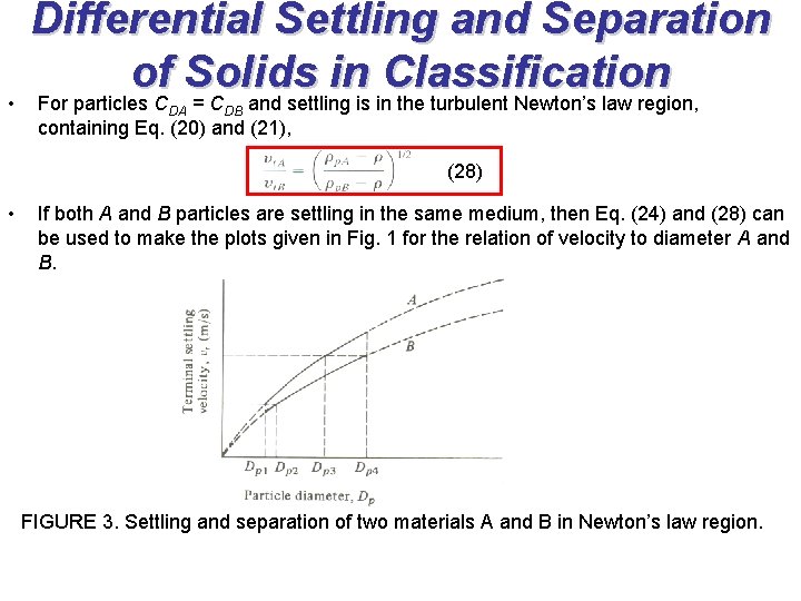 Settling and Sedimentation Introduction i iii iv Settling