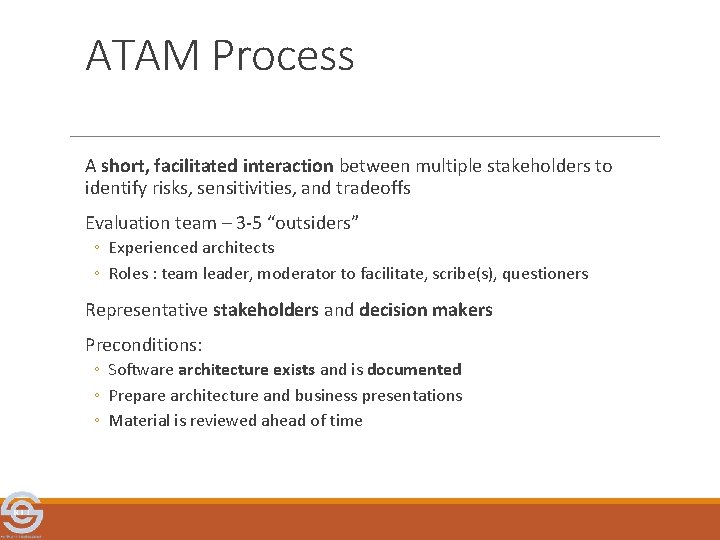 Architecture Evaluation Topics Evaluation Factors Architecture Tradeoff ...