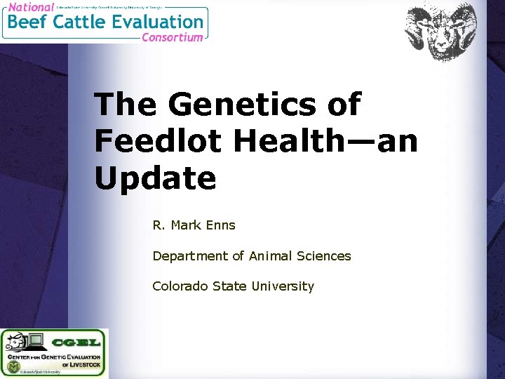 The Genetics of Feedlot Healthan Update R Mark