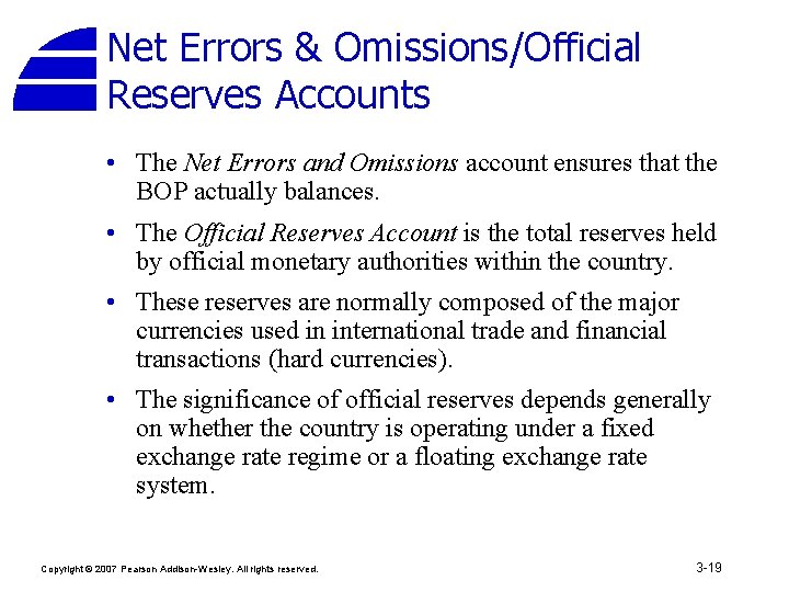 Chapter 3 The Balance of Payments Copyright 2007