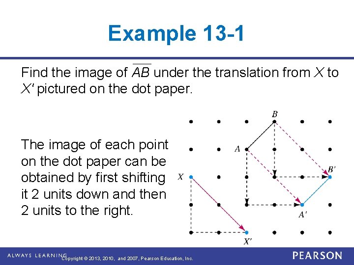 Chapter 13 Congruence and Similarity with Transformations Copyright