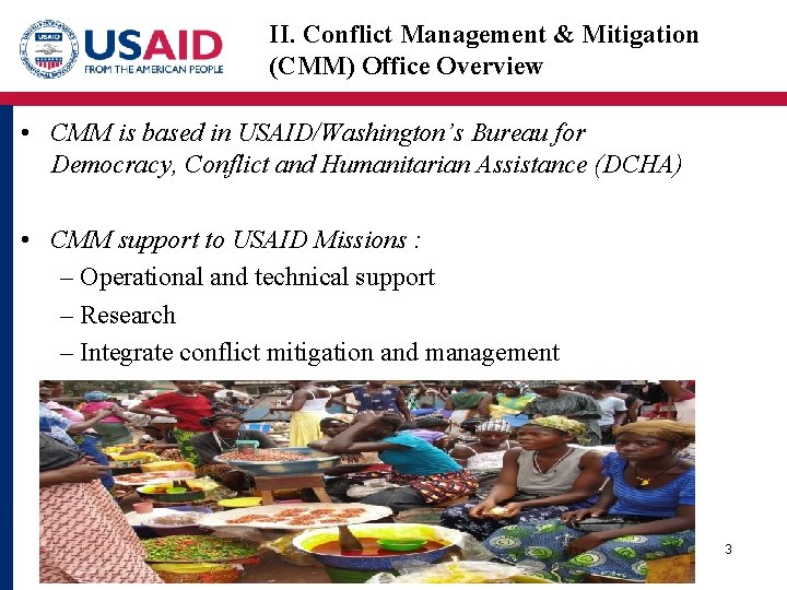 Conflict Management and Mitigation CMM Annual Program Statement