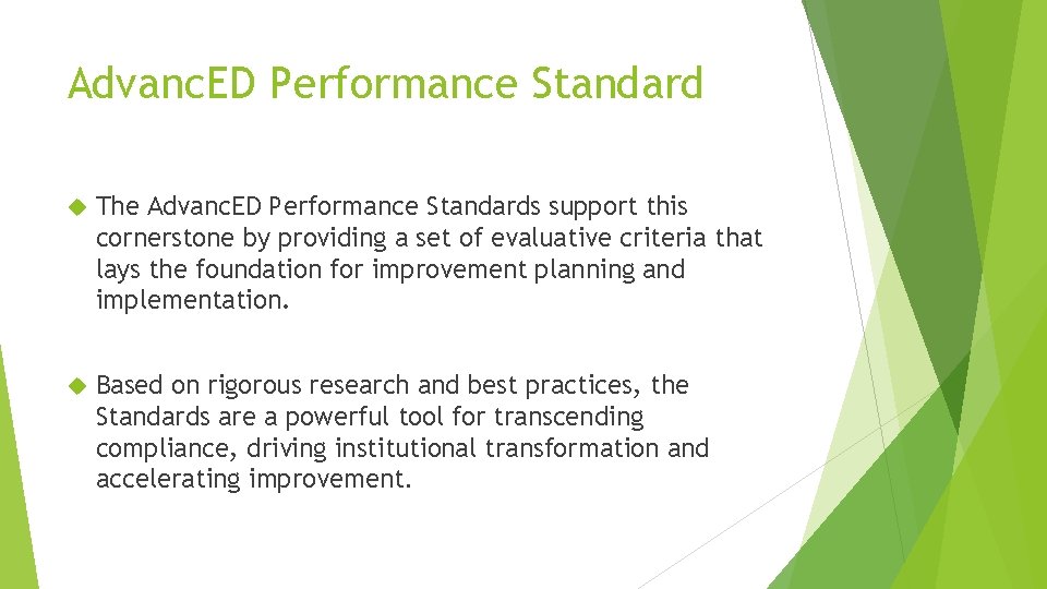 Overview of Advanc Ed Continuous Improvement System Event
