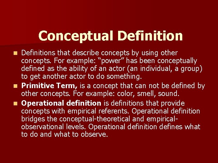 PROBLEM Fundamental principle If we want to solve