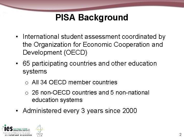 Program for International Student Assessment PISA 2009 Results