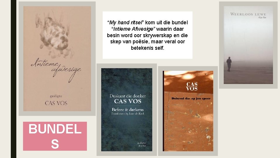 MY HAND RITSEL Cas Vos 1945 WIE IS