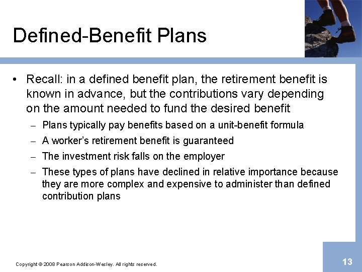 Chapter 17 Employee Benefits Retirement Plans Copyright 2008