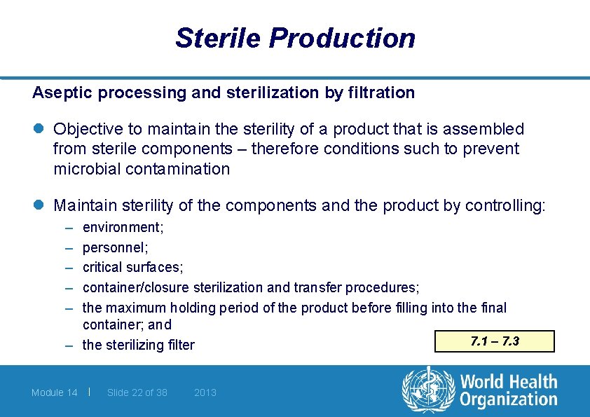 Basic Principles of GMP for Sterile Pharmaceutical Products