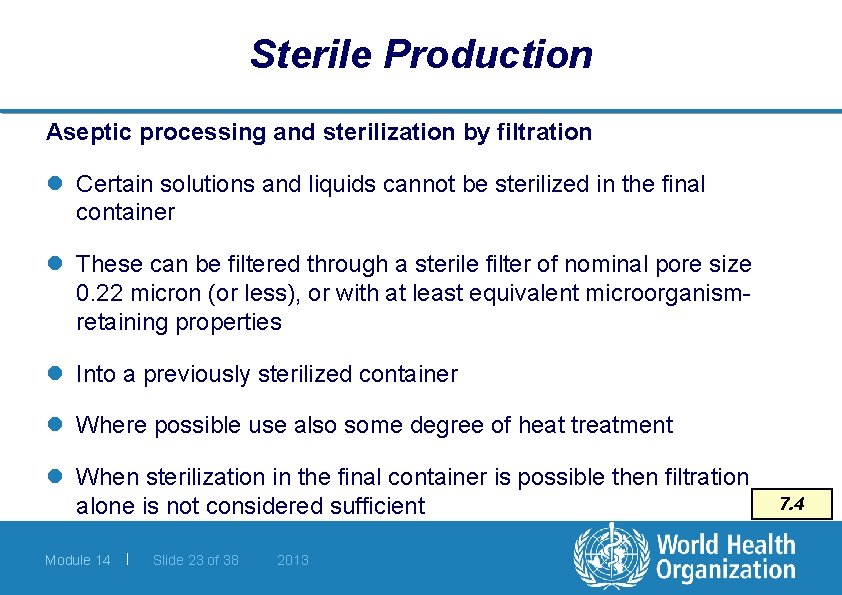 Basic Principles of GMP for Sterile Pharmaceutical Products