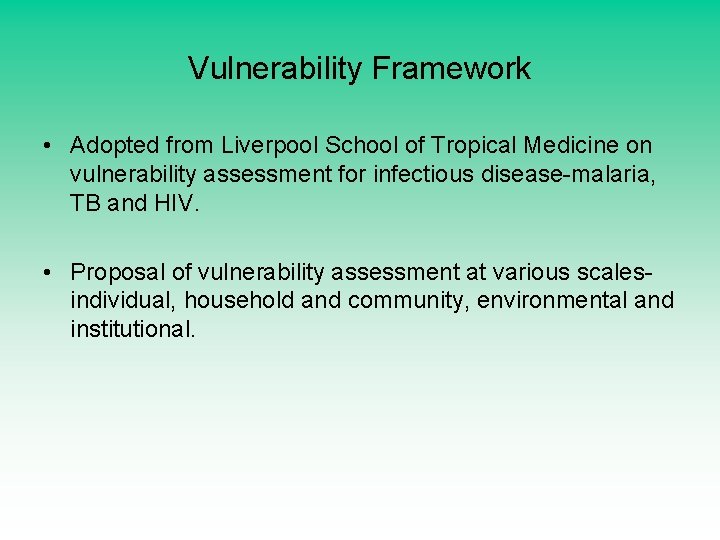Vulnerability and Adaptation to Dengue Fever in Jamaica
