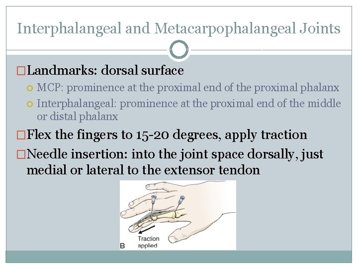 Procedures Arthrocentesis ORTHO CURRICULUM Indications Diagnosis of joint