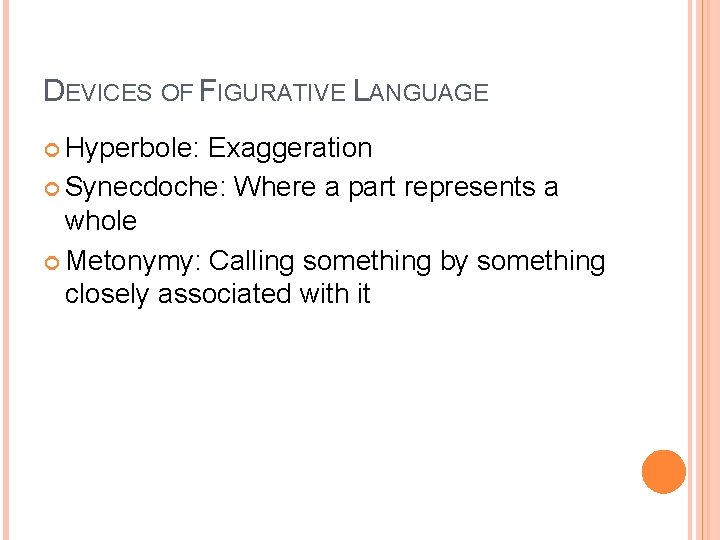 LITERARY DEVICES IN MUSIC FIRST A REVIEW Next