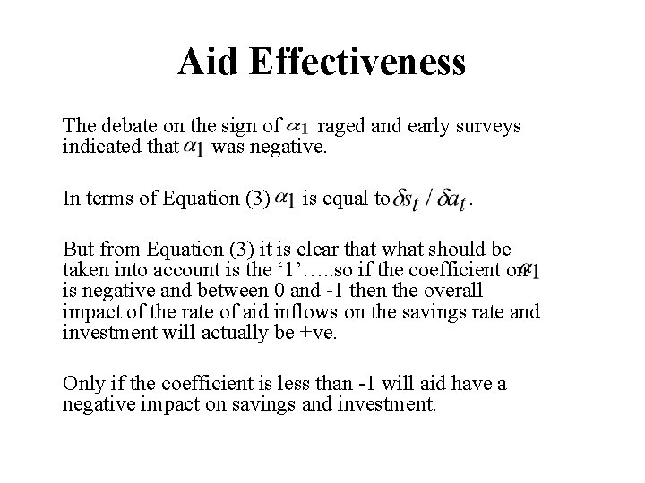 Is aid effective Aid Effectiveness Lecture Outline 1