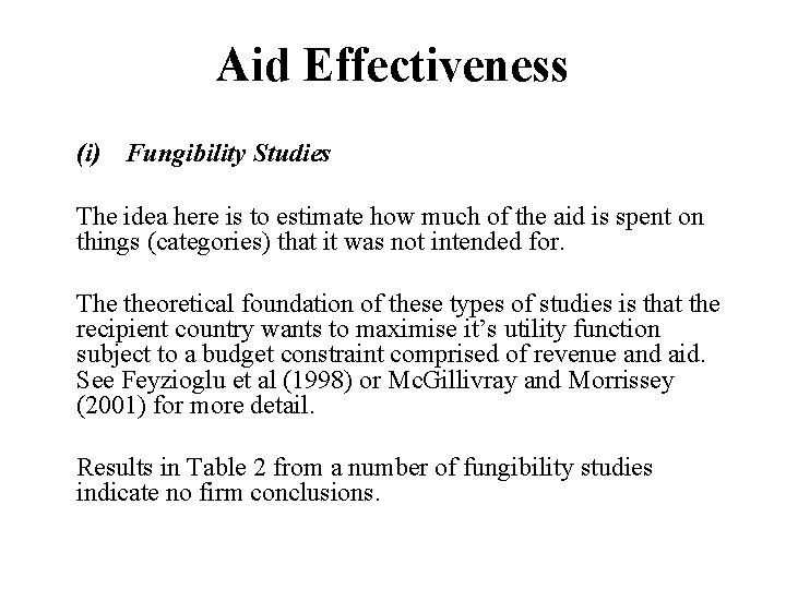 Is aid effective Aid Effectiveness Lecture Outline 1