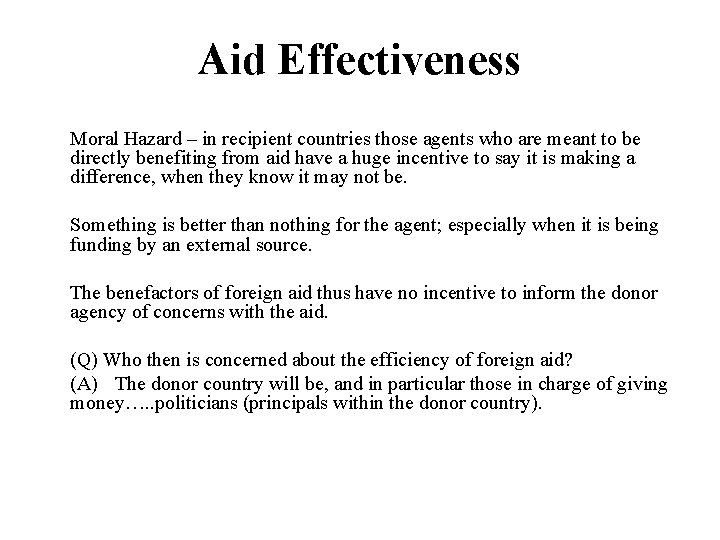 Is aid effective Aid Effectiveness Lecture Outline 1