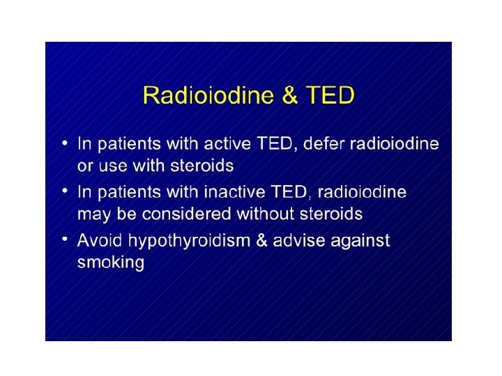 How to treat hyperthyroidism when GO is present