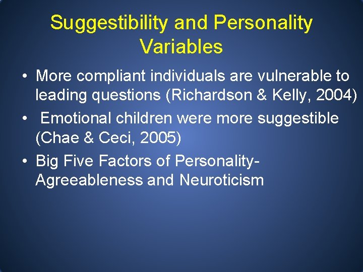 The Influence of Experimenter Status on Suggestibility Lindsay