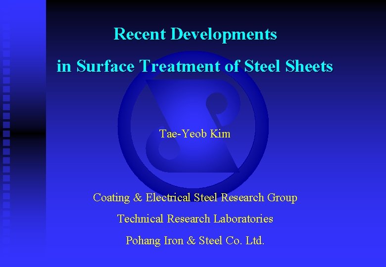 Recent Developments in Surface Treatment of Steel Sheets