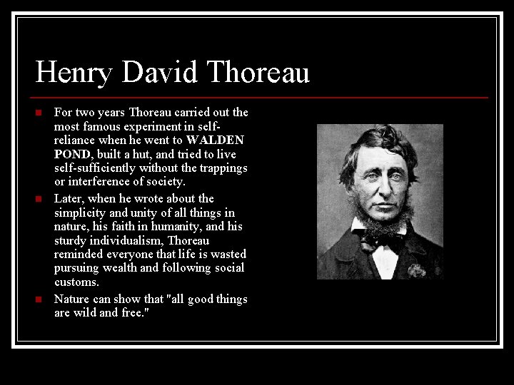 Transcendentalism ENG 11 American Literature What is Transcendentalism
