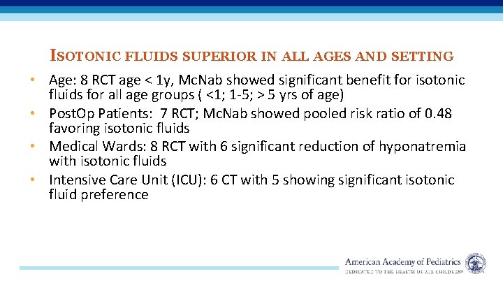 Clinical Practice Guideline Maintenance Intravenous Fluids in Children
